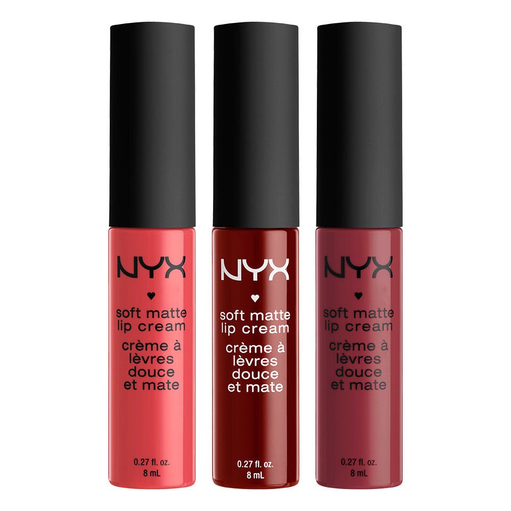 NYX Soft Matte Lip Cream 3 pc Set (Ibiza, Madrid, & Budapest) SMLCSET0 ...