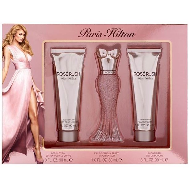 Paris Hilton Rose Rush Gift Set for Women, 3 Pieces – Hair Care & Beauty