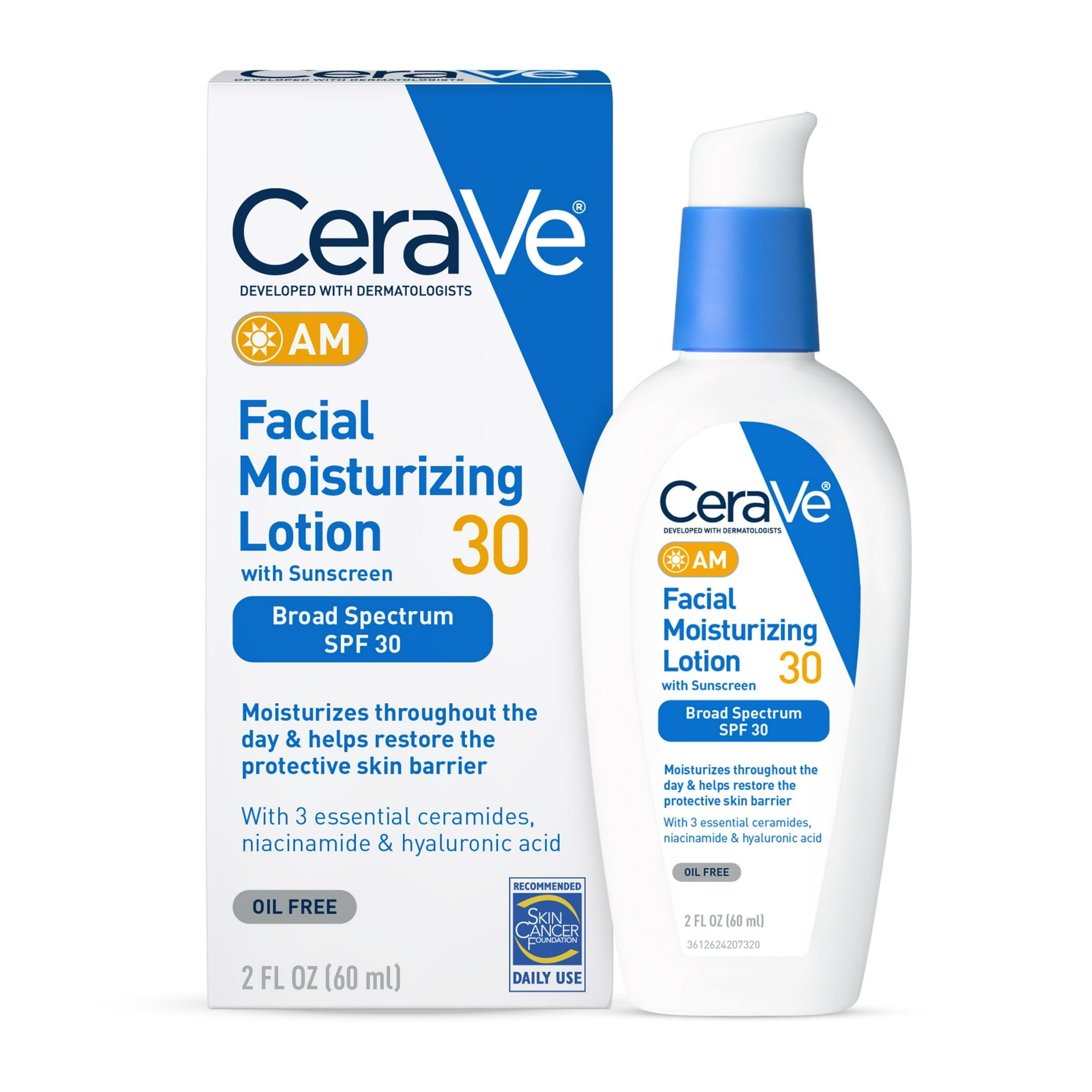 CeraVe AM Facial Moisturizing Lotion with SPF 30, 3 OZ – Hair Care & Beauty