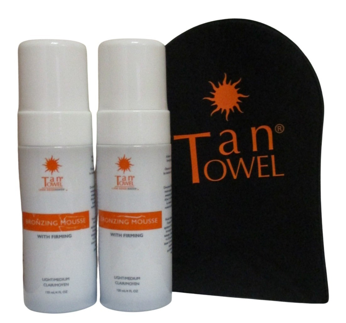 Tan Towel Looks Good Naked Bronzing Mousse 4 oz 2 Pack with Mitt – Hair ...