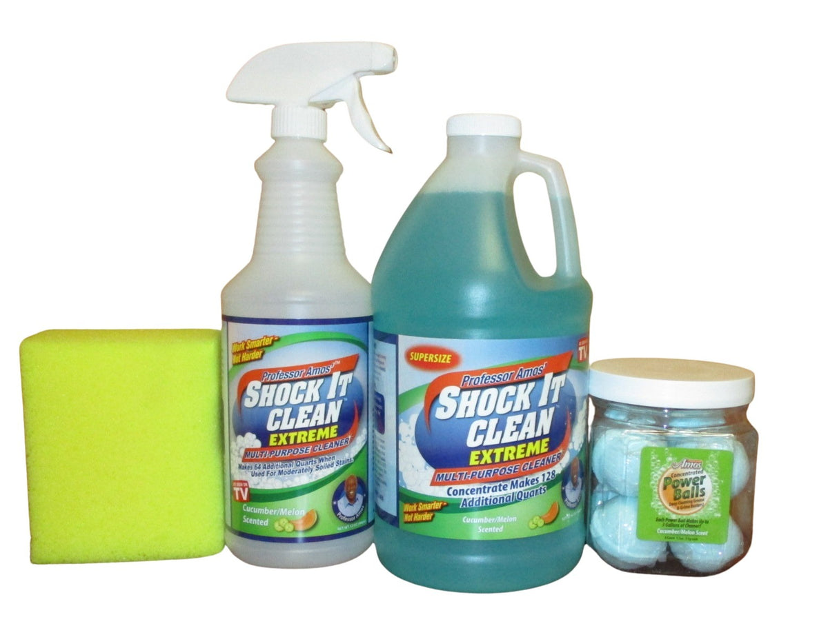 Professor Amos' Shock It Clean Scented Concentrate Cleaner Kit 4 Piece ...