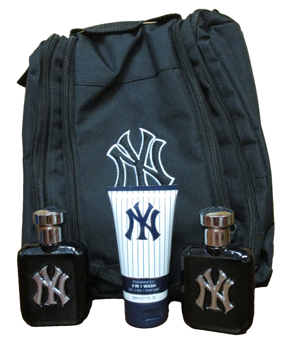 NY Yankees Mens Fragrance Gift Set In Dopp Bag 4 Piece – Hair Care & Beauty