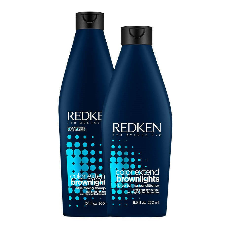 Redken Color Extend Brownlights Blue Toning Shampoo and Conditioner 10 ...
