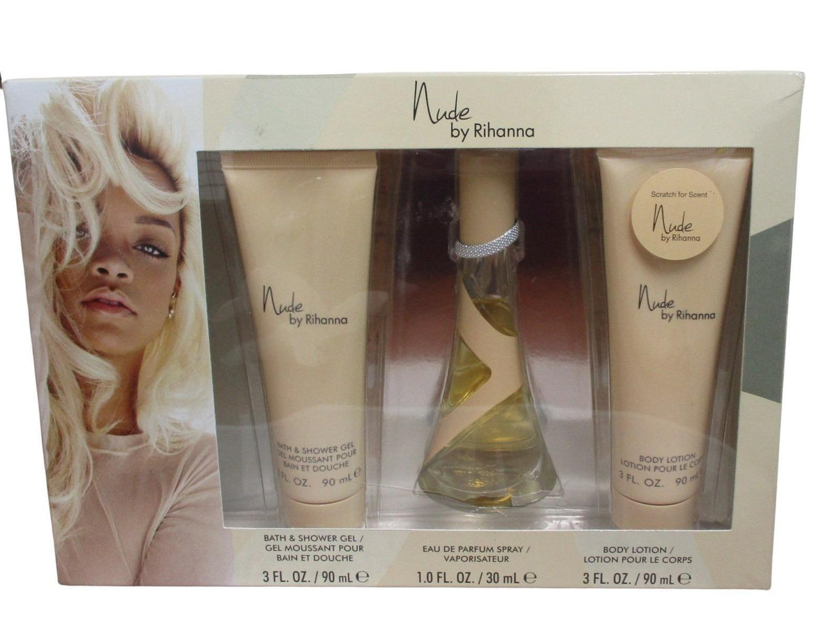 Nude By Rihanna Gift Set Women Edp, Lotion, Gel 3 Piece – Hair Care ...