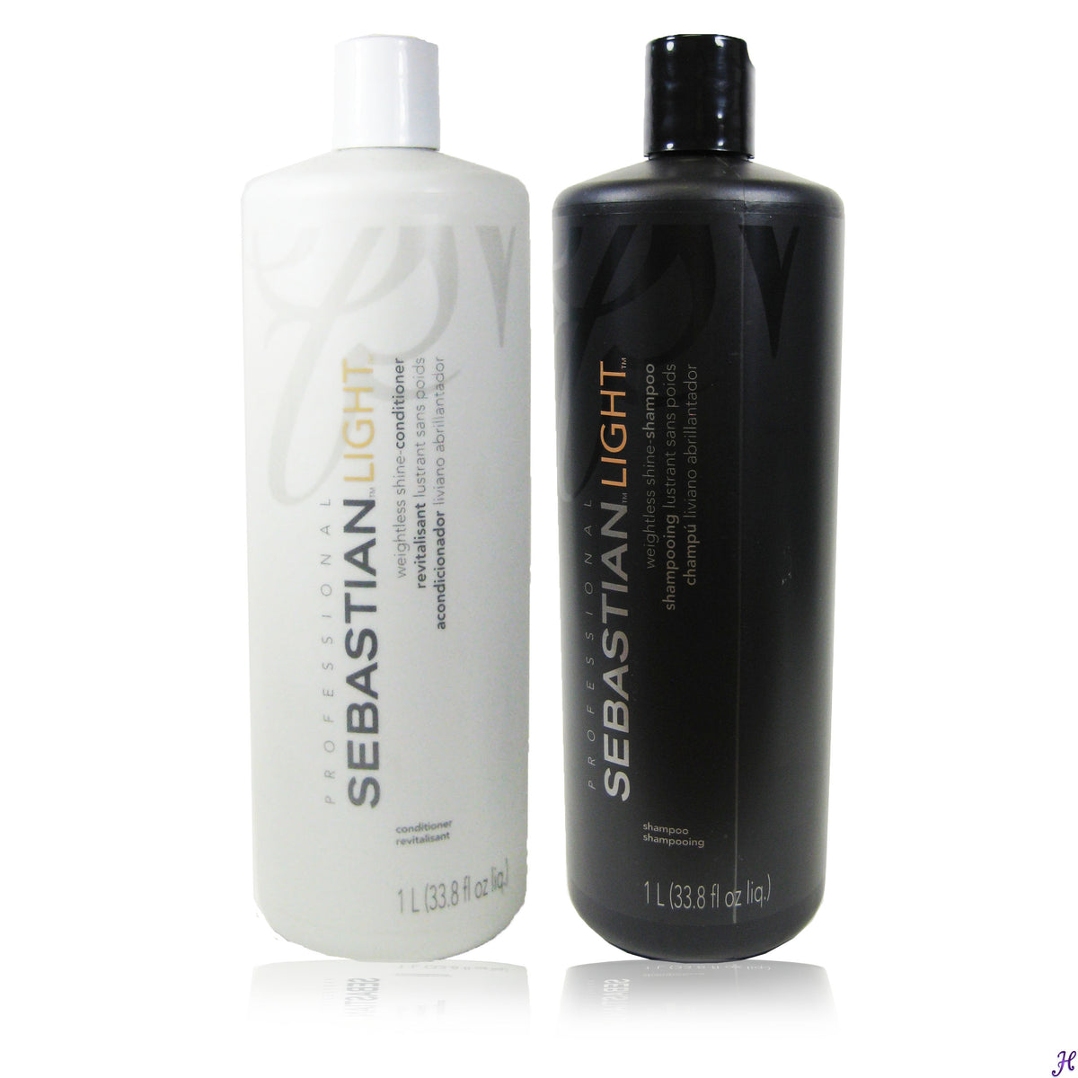 Sebastian Light Weightless Shine Shampoo and Conditioner Liter Duo ...